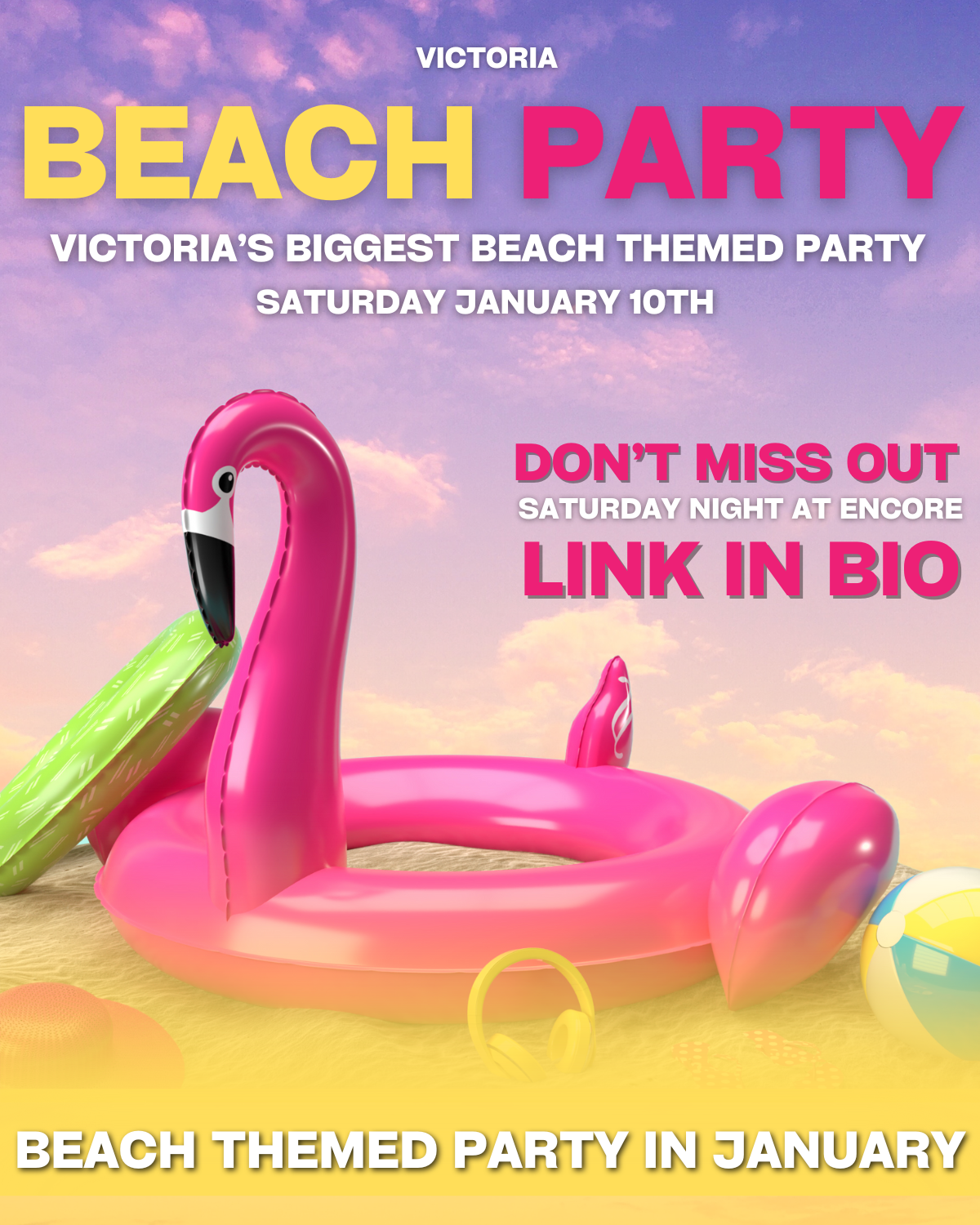 VICTORIA BEACH PARTY IN JANUARY | encore victoria nightclub